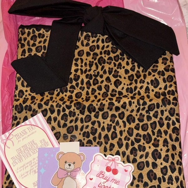 Leopard Print Quilted Book Sleeve: Padded Kindle, Bible, or iPad Cover ...