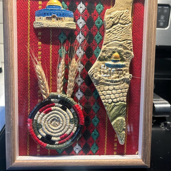Handmade Palestinian Tatreez Embroidery Wall Art|palestinian Wall Art ...