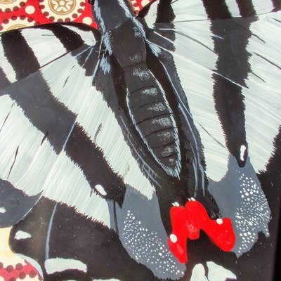 Small Framed Art, Original Moth Painting, Nature Wall Art, Brass Framed ...