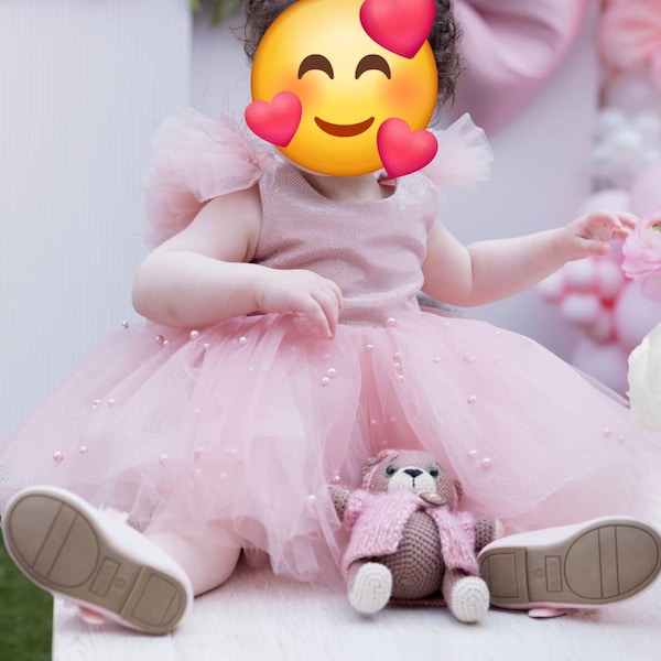 Powder Pink Birthday Tutu Dress,baby Prom Dress Ball Gown Toddler ...