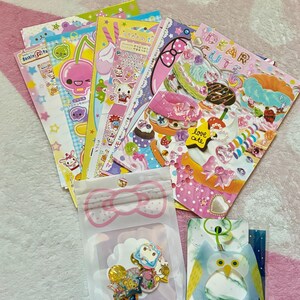 Rare 71-piece Kawaii trend Mix Themed Japanese Sticker Flake Pack by ...