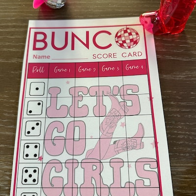 Let's Go Girls BUNCO, Howdy BUNCO, Cowgirl Disco BUNCO, Bunco Party ...