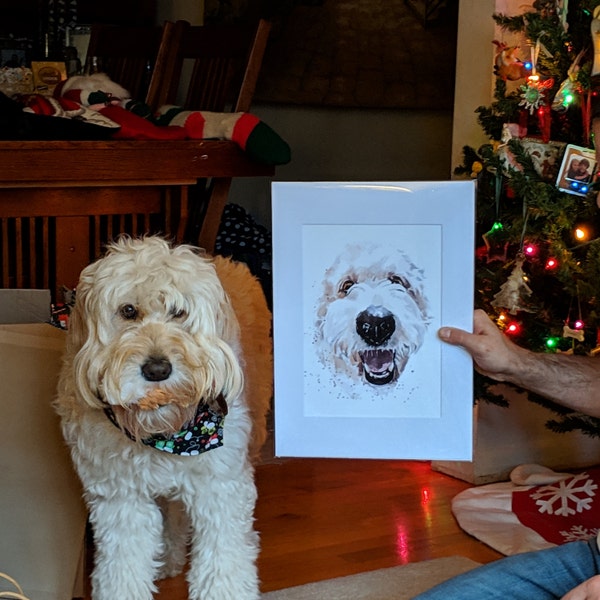 Goldendoodle." Print Watercolour.goldendoodle Art,goldendoodle Print ...