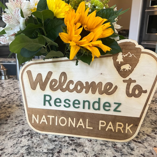 Customizable National Park Sign Editable Woodland Wall Art Nature ...