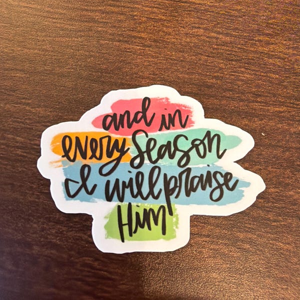Praise Him Sticker, Affirmation Stickers, Laptop Sticker, Water Bottle ...