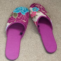 Elegant Kimono Slippers in a Bag, Japanese Kimono Travel Slippers, Trip ...