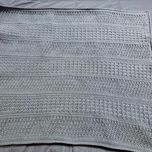 Picket Fence Moss Stitch Chevron Crochet Throw PATTERN (english Only ...