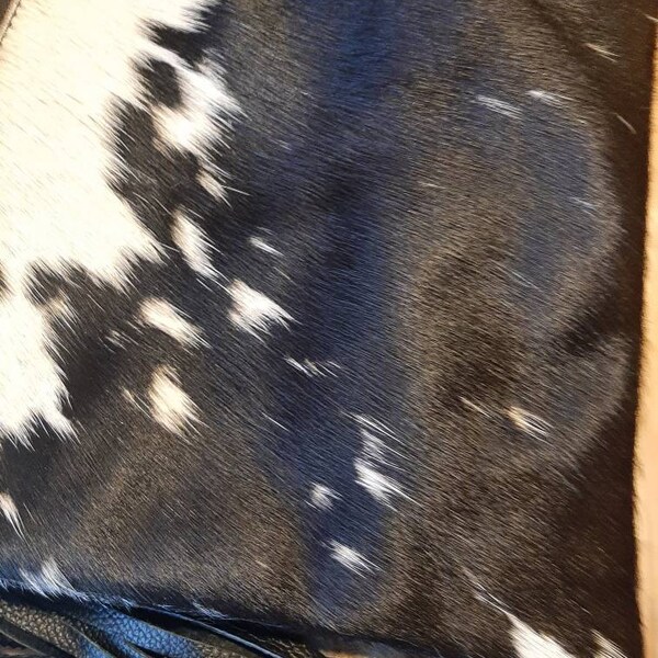 Custom Cowhide Denim Leather Jacket for Mens | Hair on Hide Cow Boy ...