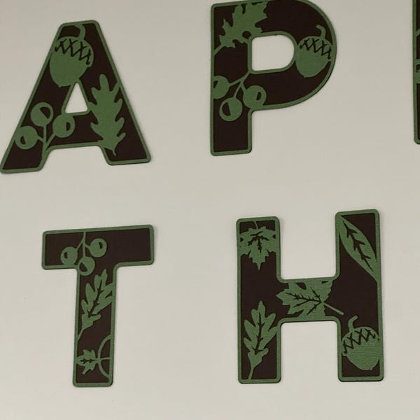 Alphabet Tropical Leaves A-Z Font Digital Art Svg Glowforge Laser File ...