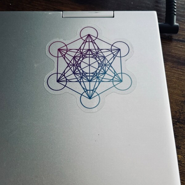 Sacred Universe Metatron's Cube STICKER Transparent Background - Etsy