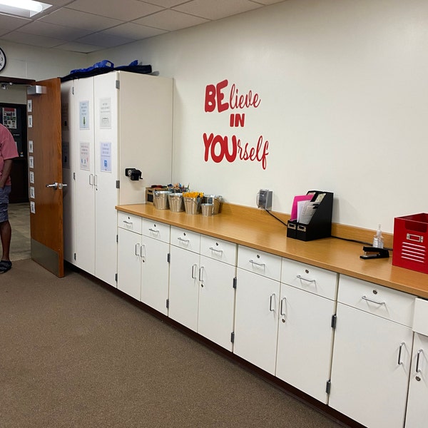 Believe in Yourself Wall Vinyl Decal Classroom Door Vinyl Decal School ...