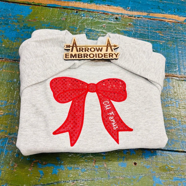 Kinley Bow Satin Stitch Applique Embroidery Design - Bow Applique ...