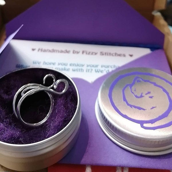 Double Yarn Guide Ring - Silver Crochet / Knitting Tension Ring - Etsy