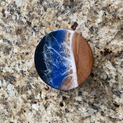 Precious Wood and Epoxy Resin Coasters / Coaster Set / River - Etsy