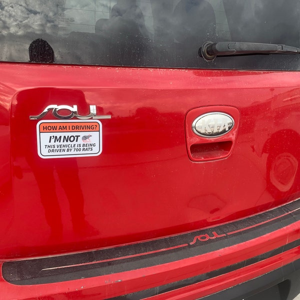 How Am I Driving Funny Bumper Sticker I'm Not This Vehicle is Being ...