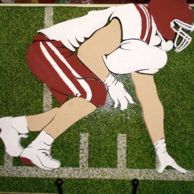 Football Silhouette Laser Cut Unfinished Wood Cutout Craft Shapes - Etsy