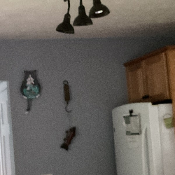 Whimiscal Tuxedo Fishing Cat Clock With Goldfish Bowl and Swinging Tail ...