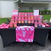 Pink Zebra Table Runner and Black Table Cloth Combo, Pink Zebra Runner ...