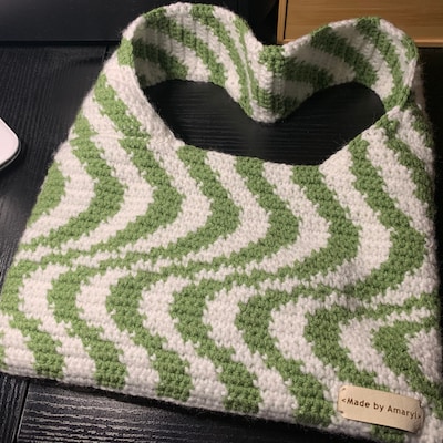 Wavy Psychedelic Tote Bag Crochet Pattern - Etsy