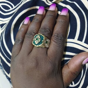 Handmade Radha Krishna 1 Gram Gold Plated Extraordinary Design Ring for ...