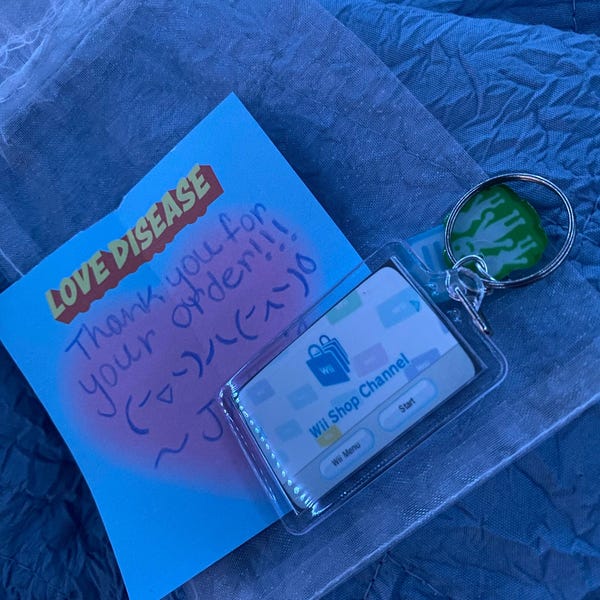 Frutiger Aero Fishy Keychain: Glitter Clownfish DS Cartridge - Etsy