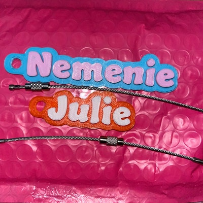 Custom Designs Personalized 3D Name Tags for Bags, Backpacks, Sports ...