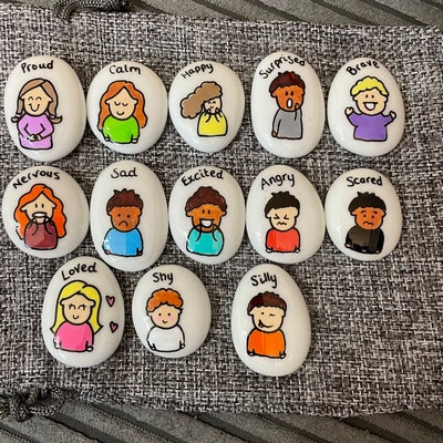 Emotion Stones Feelings Story Stones How Do You Feel Today Early Years ...