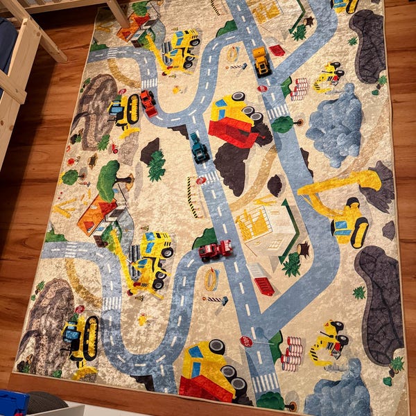 Scandinavian Nursery Rug|boho Rainbow Playroom Carpet|neutral Children ...