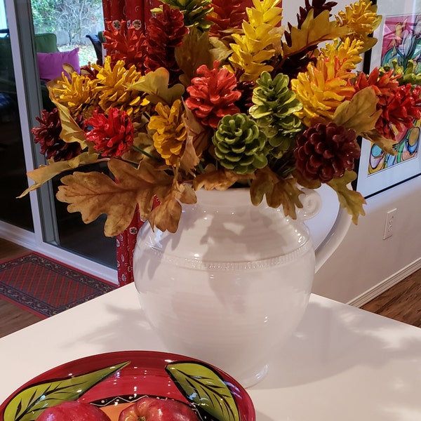 Fall Pine Cone Flowers, ONE DOZEN, ORIGINAL, on 12-inch Stems ...