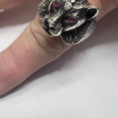 Dragon Ring ,godzilla Ring Head, Godzilla Sterling Silver Ring, Animal ...