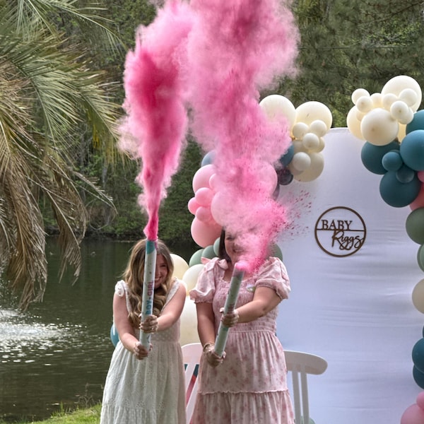 Pink & Blue Gender Reveal Confetti Cannons 12", Gender Reveal Confetti ...