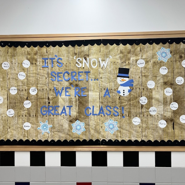 Winter Bulletin Board Kit | Teachers School Bulletin Board Cutouts ...