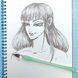 Glass Quill Plain Moss - Etsy