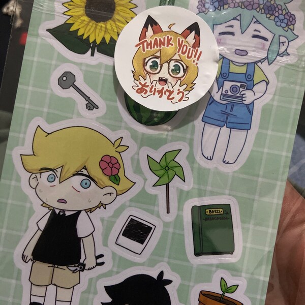 Omori Character Vinyl Sticker Sheets - Etsy