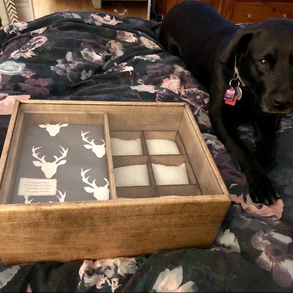 Handmade Wood Watch Box: Glass Top, 12 Compartments & Valet Tray - Etsy ...