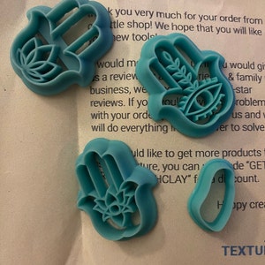 Hamsa Hand Polymer Clay Cutter I Texturio Clay Cutters for Polymer Clay ...