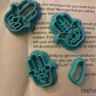Hamsa Hand Polymer Clay Cutter I Texturio Clay Cutters for Polymer Clay ...