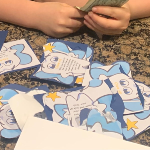 Tooth Fairy Scavenger Hunt for Kids | at Home Tooth Fairy Treasure Hunt ...