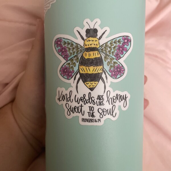 Kind Words Are Like Honey Sticker | Laptop Sticker | Sticker Collector ...