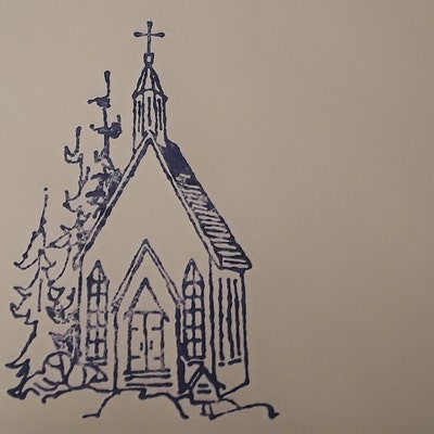 Church Rubber Stamp From Oldislandstamps - Etsy