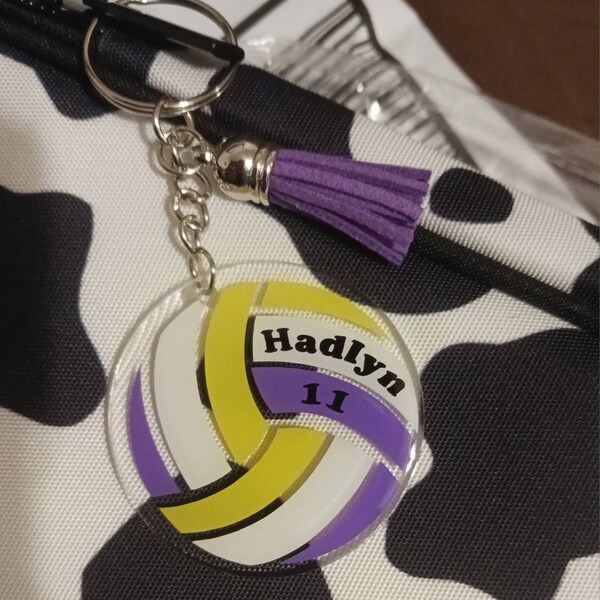 Personalized Volleyball Keychain: Custom Volleyball Player Team or ...