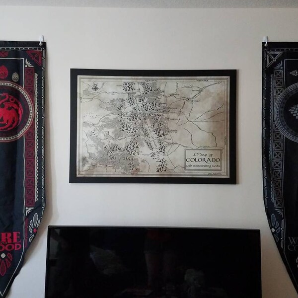 Colorado Map / Tolkien Inspired / Free US Shipping - Etsy