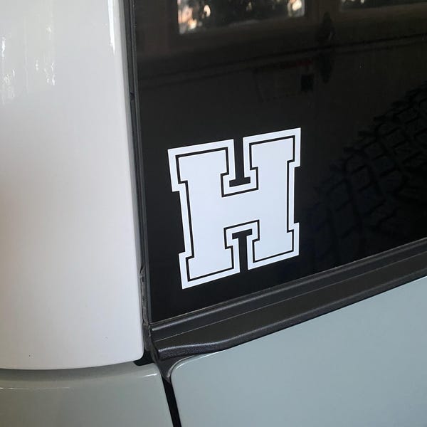 Varsity College Letter A Sticker, Vinyl Car Sticker, Truck Sticker, Car ...