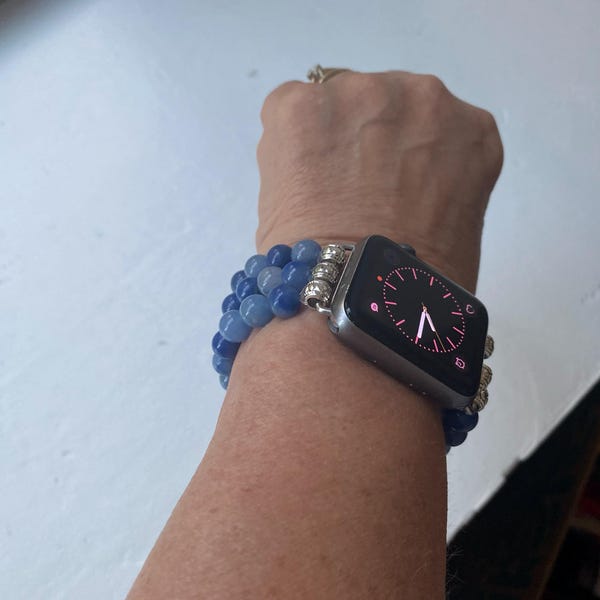 Chakra Healing Beaded Apple Watch Band With Lotus Charm - Etsy