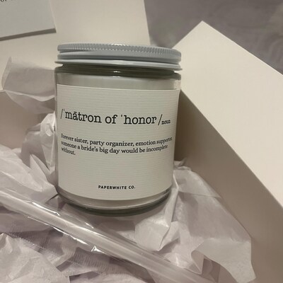 Matron of Honor Proposal Candle Smells Like You're A Matron of Honor ...