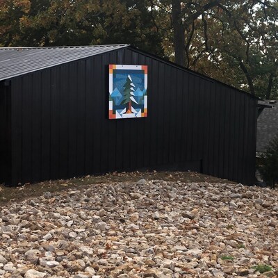 Winter Fir Tree Barn Quilt Pattern and Directions for Painting This ...