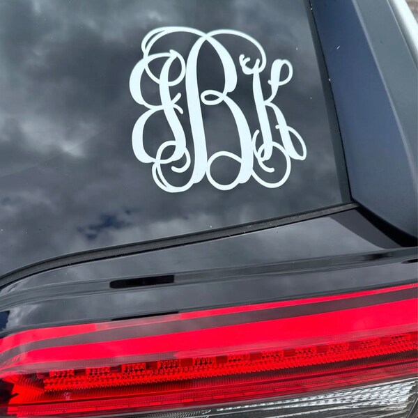 Monogram Car Decal Monogram Decal Car Decal Car Monogram Decal Car ...