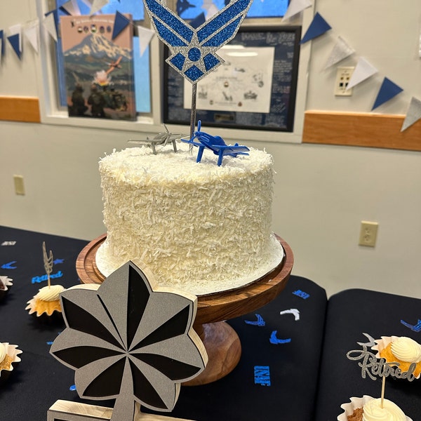 Air Force Retired Logo Cake Topper/centerpiece. NO SHED! - Etsy