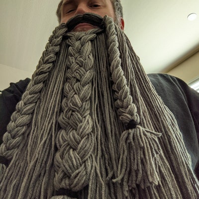 Viking, Dwarf, Wizard, Warrior Costume Yarn Beard for Larp, Dnd ...