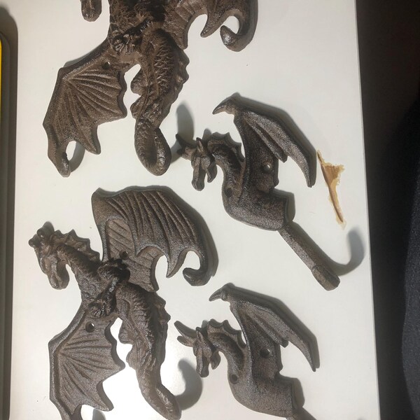 Antique Replica Cast Iron Skeleton Key Hooks Rack, 7 5/8 Inch Long ...